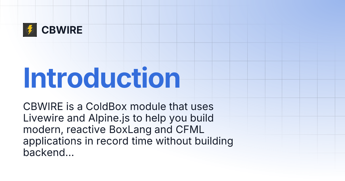 Introduction | CBWIRE